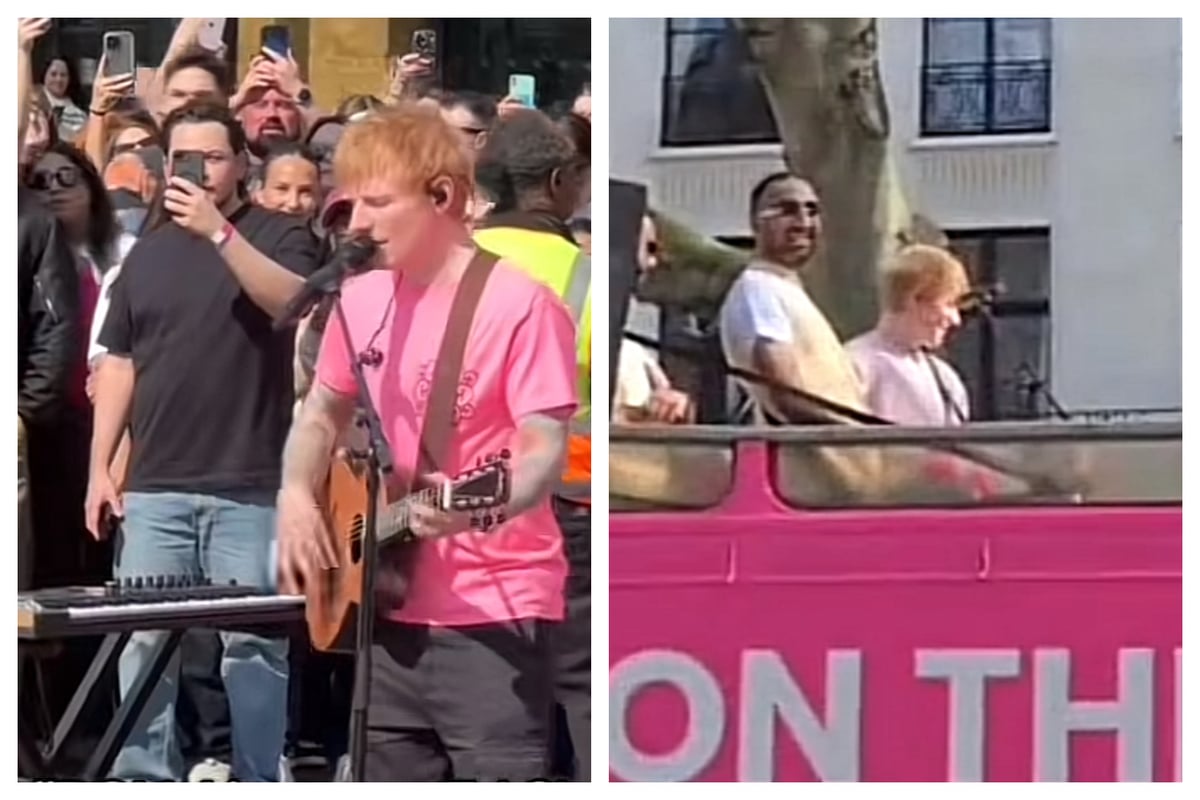Ed Sheeran surprises fans with gigs from a London bus and outside King ...