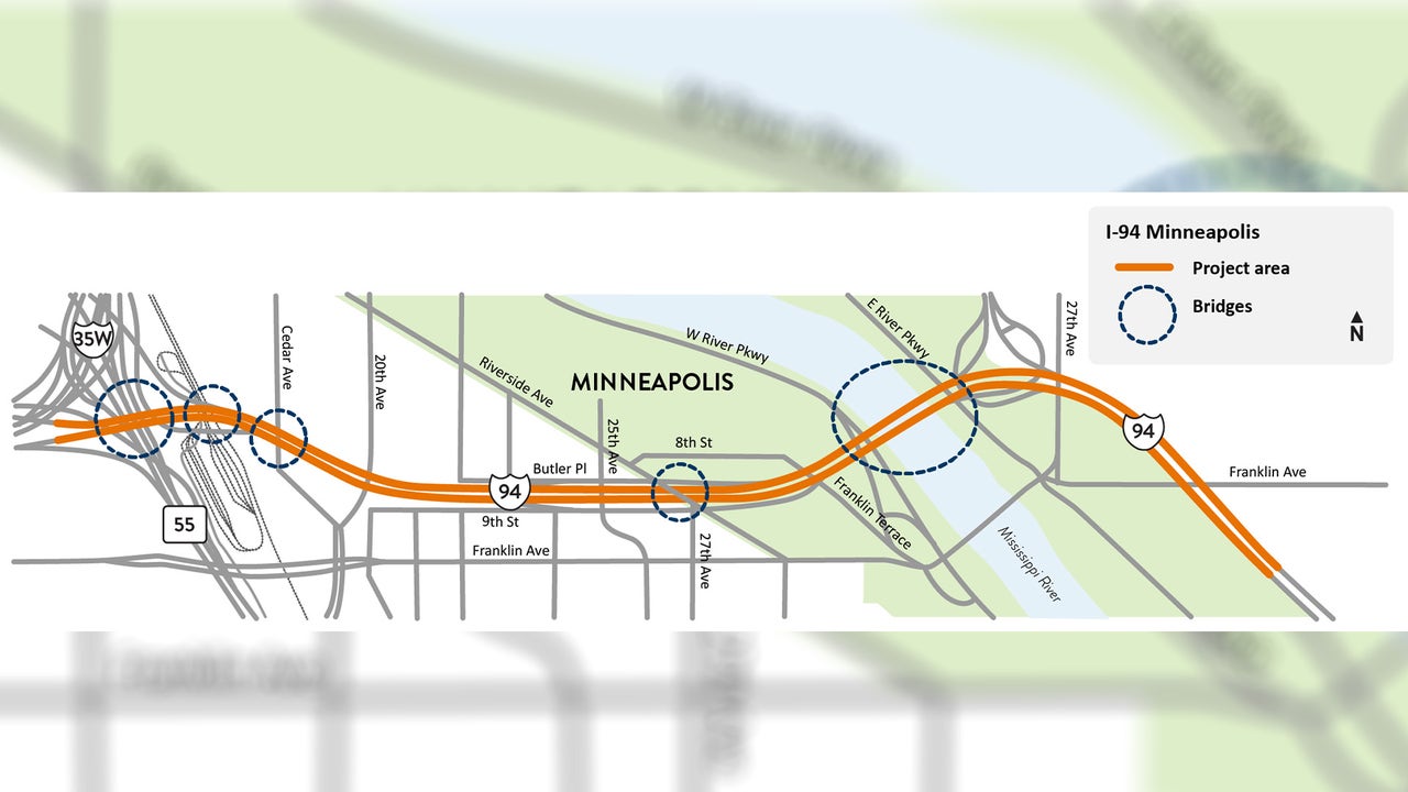 I-94 weekend closure: Construction closing lanes, ramps in Minneapolis