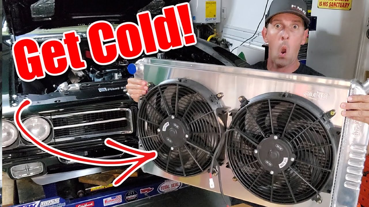 Cold Case Radiator install and comparison with 14 fans, in my 1969 GTO ...