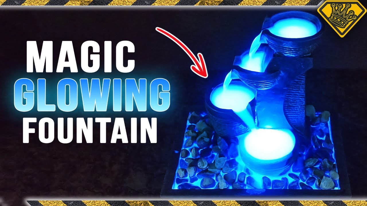 How to create a magical glowing water fountain using simple tools