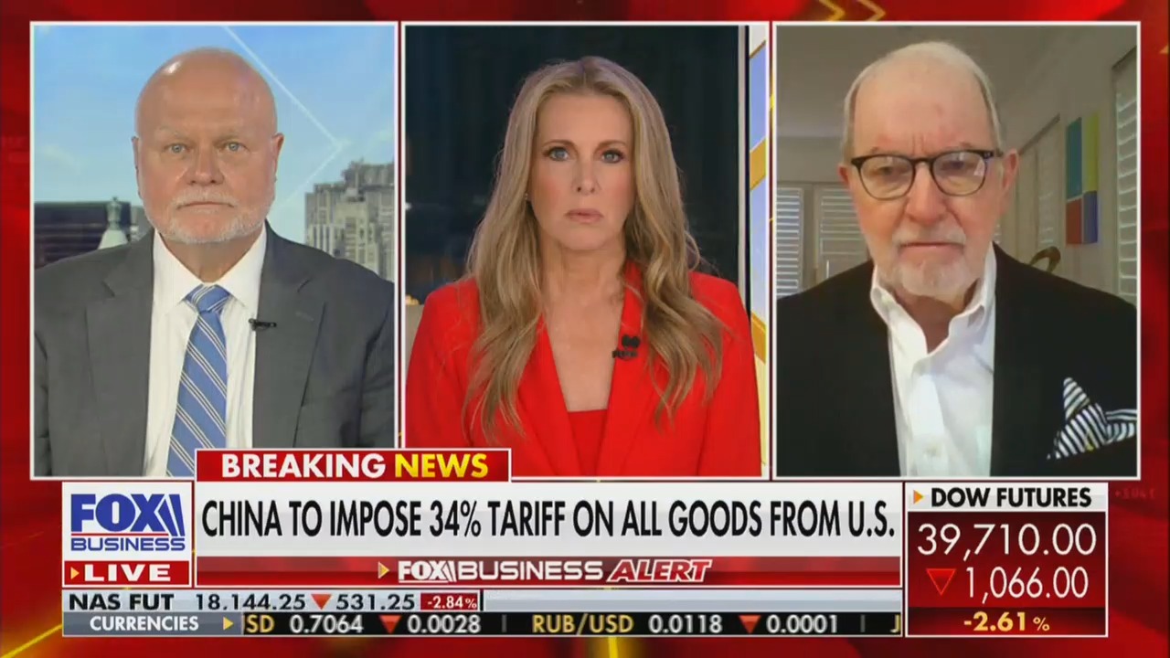 Fox Business Panel Gloomy as China Imposes 34% Retaliatory Tariffs ...