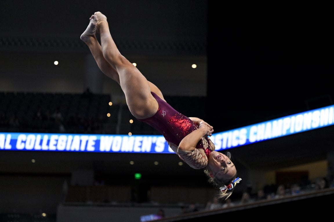 Brilliant pictures of Oklahoma gymnastic stars, Audrey Davis, Jordan ...