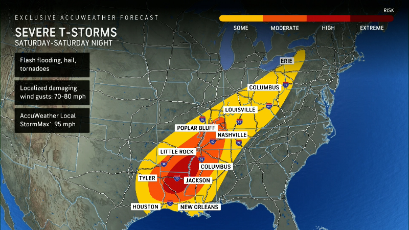 High-risk severe weather threat to continue into the weekend