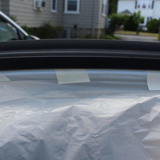 How to temporarily cover a broken car window