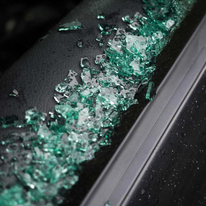 How to temporarily cover a broken car window