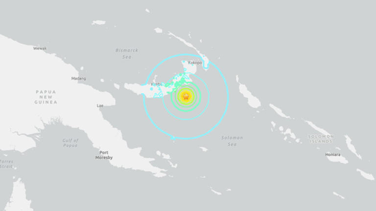 6.9M earthquake strikes near New Britain region of Papua New Guinea