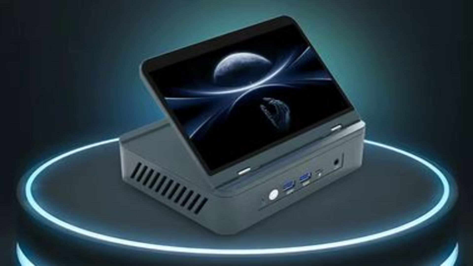 This mini PC has a 7-inch display that can apparently run Windows and ...