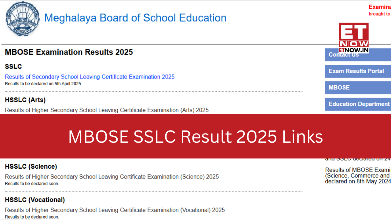 MBOSE SSLC Result 2025 Link at megresults.nic.in; How to download ...
