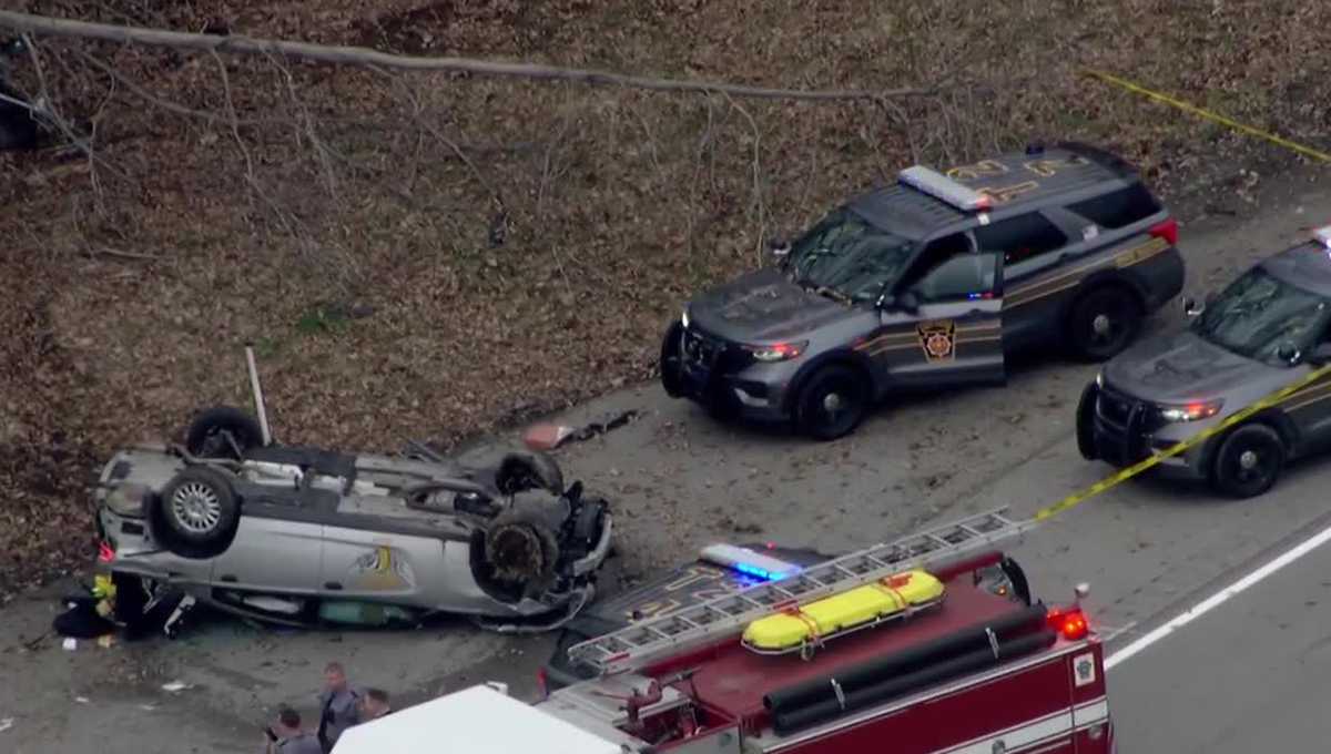 Suspect in stolen Ohio police vehicle killed by Pennsylvania State Police