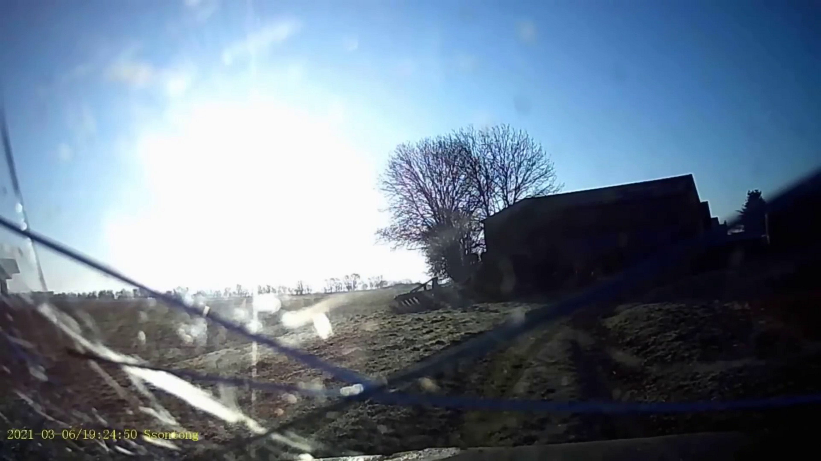Reckless drink-driver caught on his own dashcam crashing into tree and ...