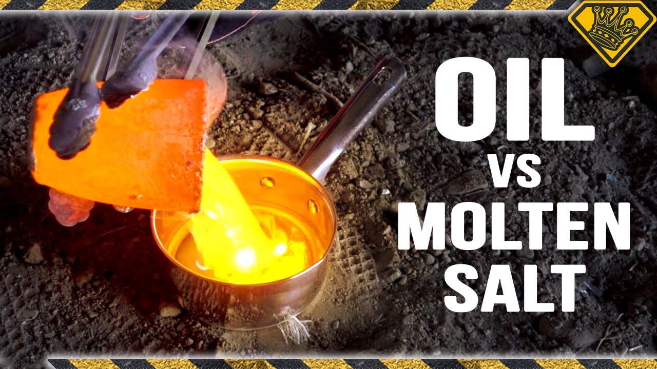Watch The Fiery Interaction When Molten Salt Is Dropped In Oil