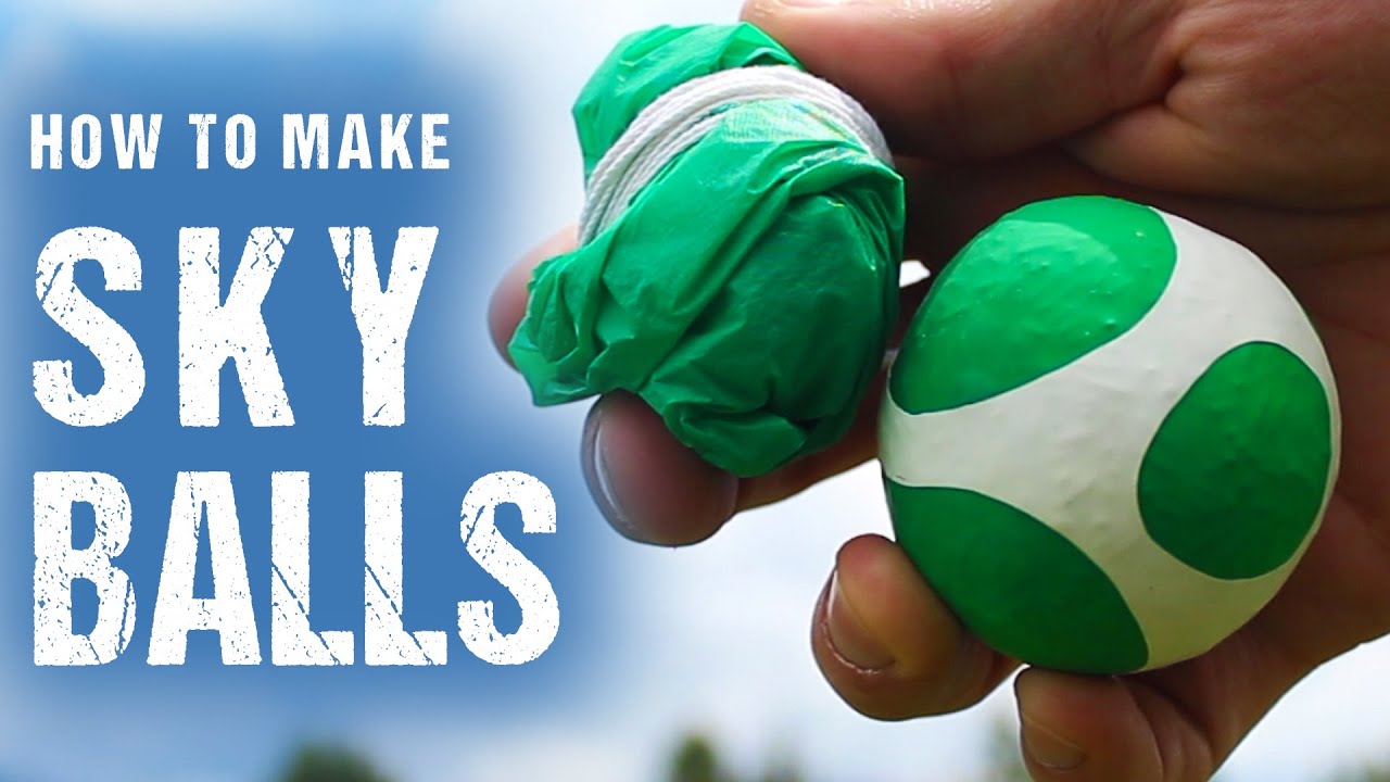 Here's how to make floating sky ballz with parachutes