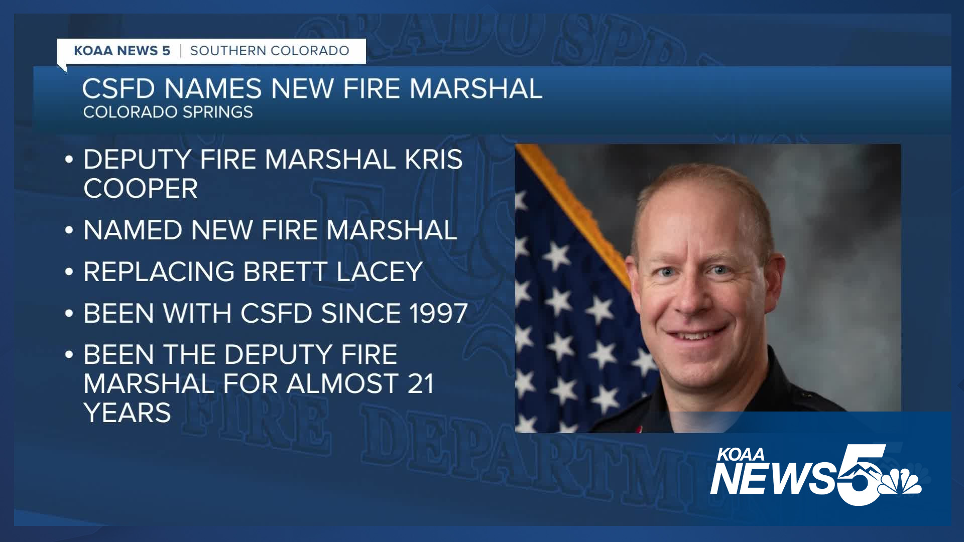 Colorado Springs Fire Department names new Fire Marshal
