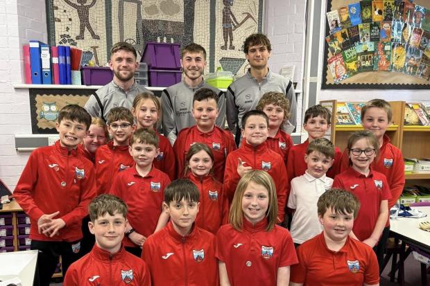 Stars from Barrow AFC inspire healthy living in school children