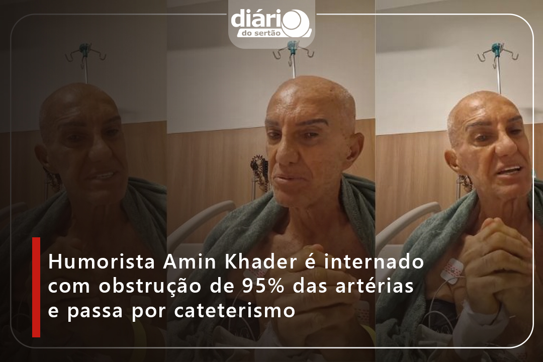 Humorista Amin Khader é internado com obstrução de 95% das artérias e ...