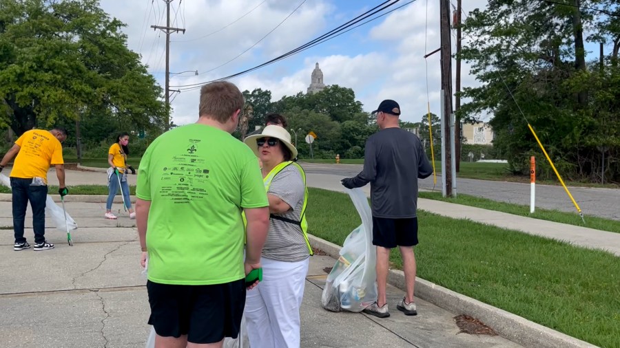 Mayor-President Sid Edwards leads Baton Rouge cleanup day
