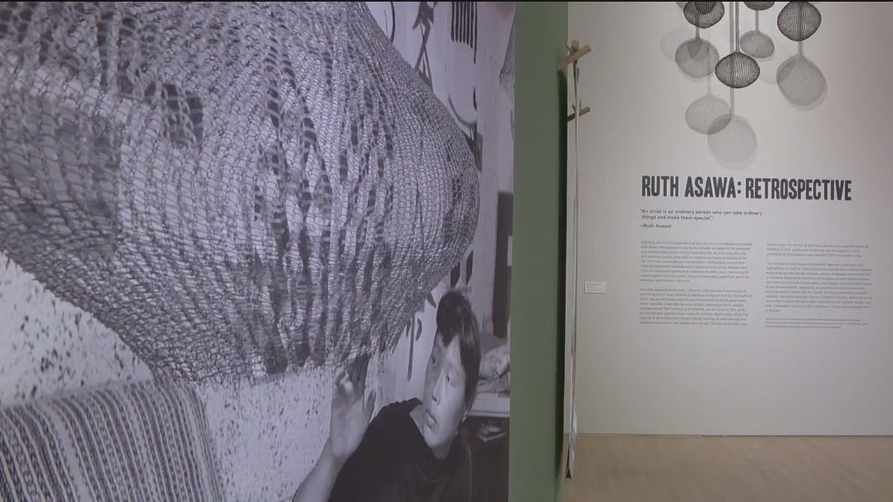 Inside the Ruth Asawa exhibit