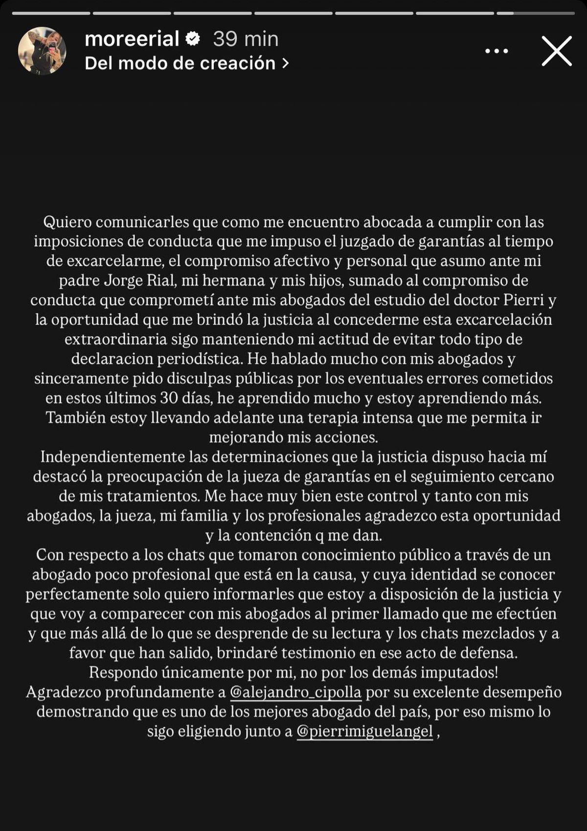 Se conocieron nuevos chats de Morena Rial que la comprometen aún más en ...