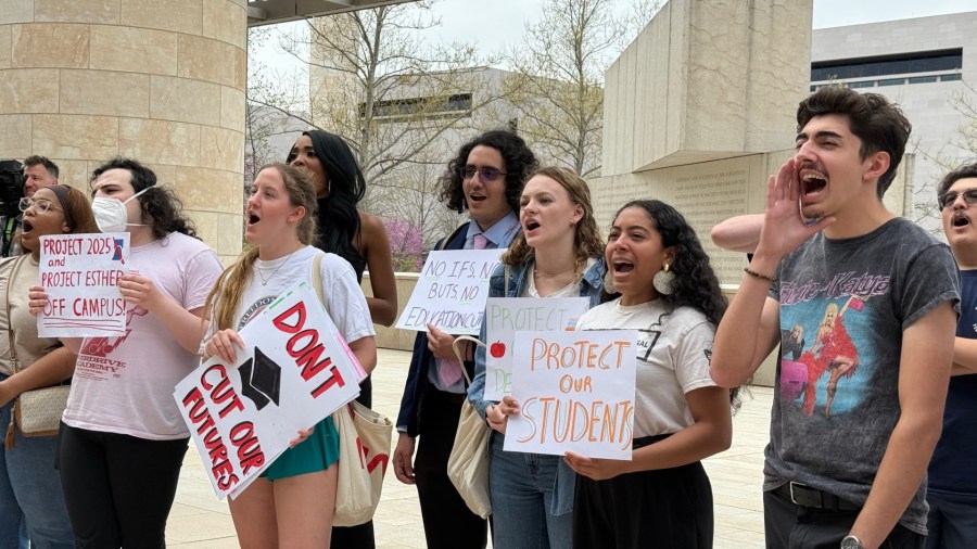 DC college students protest Trump’s education policies outside US ...