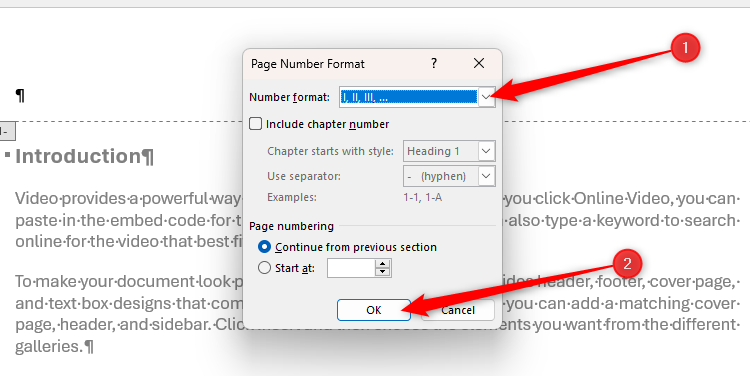How to Add Different Page Numbers to Different Sections in Microsoft Word