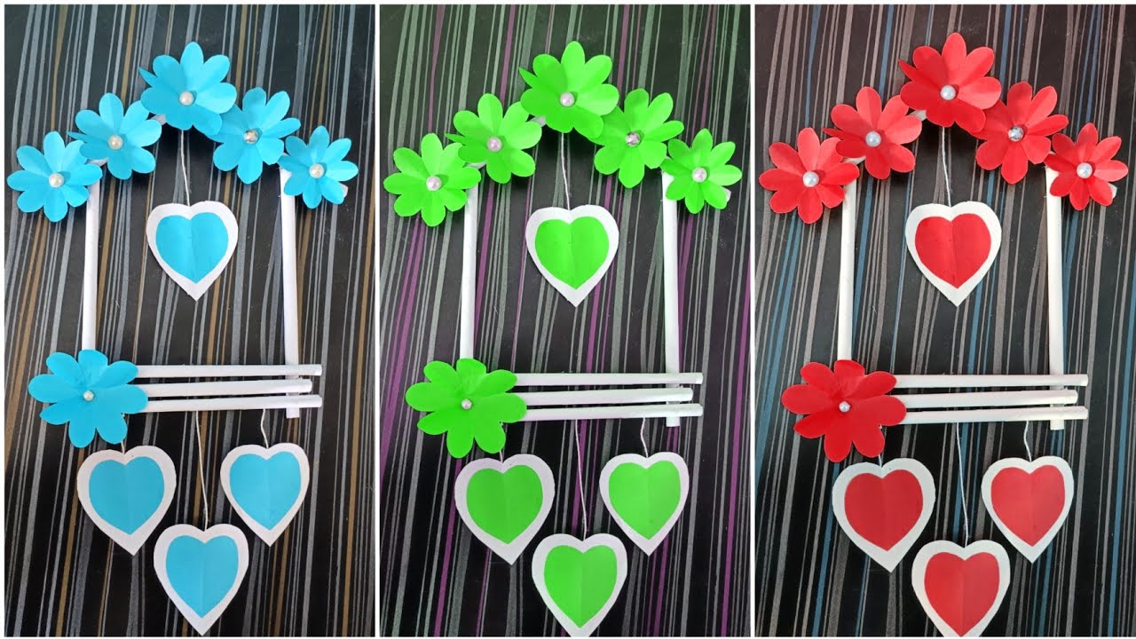 🎨 DIY Wall Paper Crafts | DIY Wall Hanging Crafts Ideas | Creative Wall ...