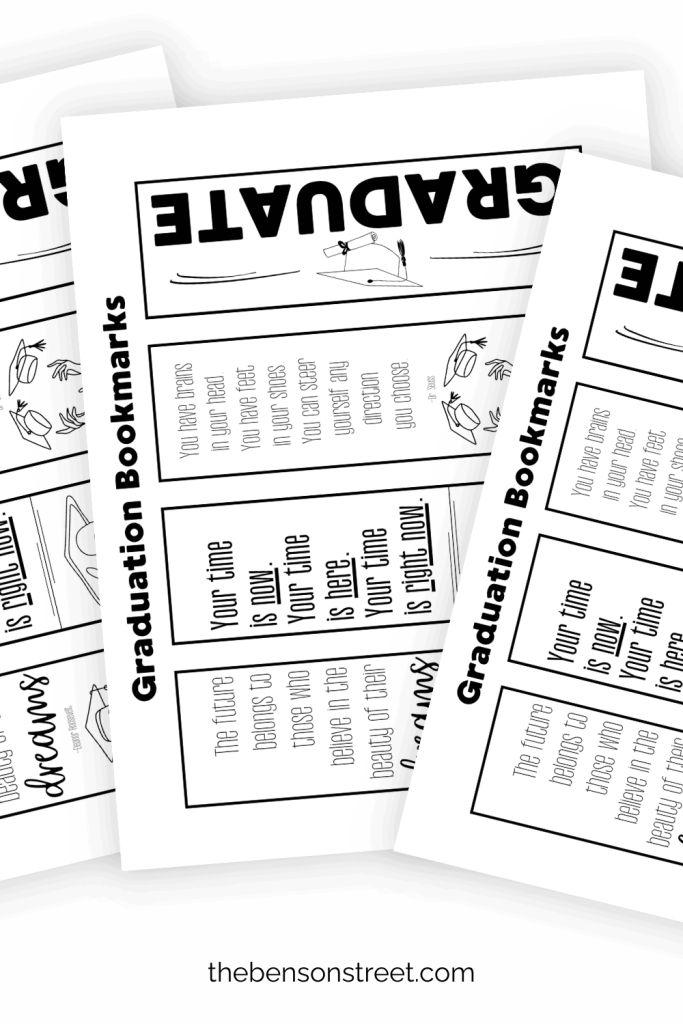 Free Printable Graduation Bookmarks: Graduate Gift Idea