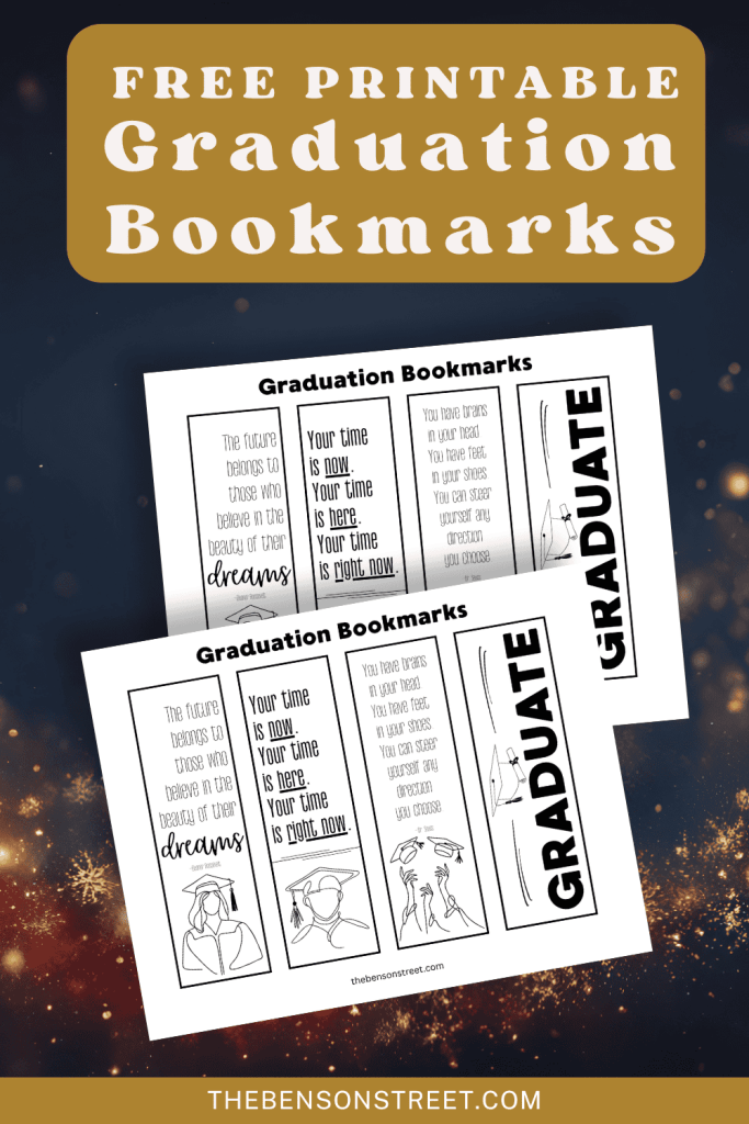 Free Printable Graduation Bookmarks: Graduate Gift Idea