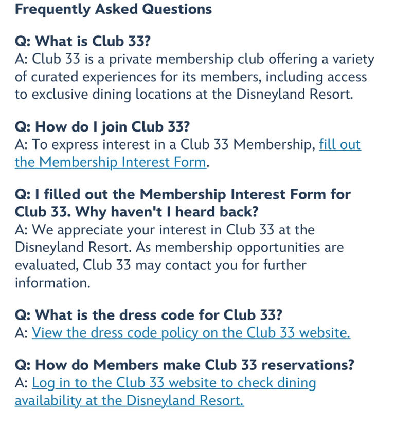 Club 33 Now Advertised on Disneyland App