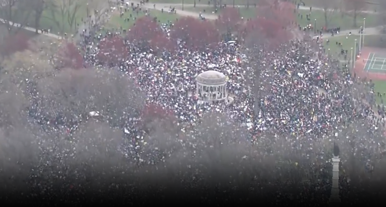 Tens of thousands of protesters gather for Boston 'Hands Off!' rally