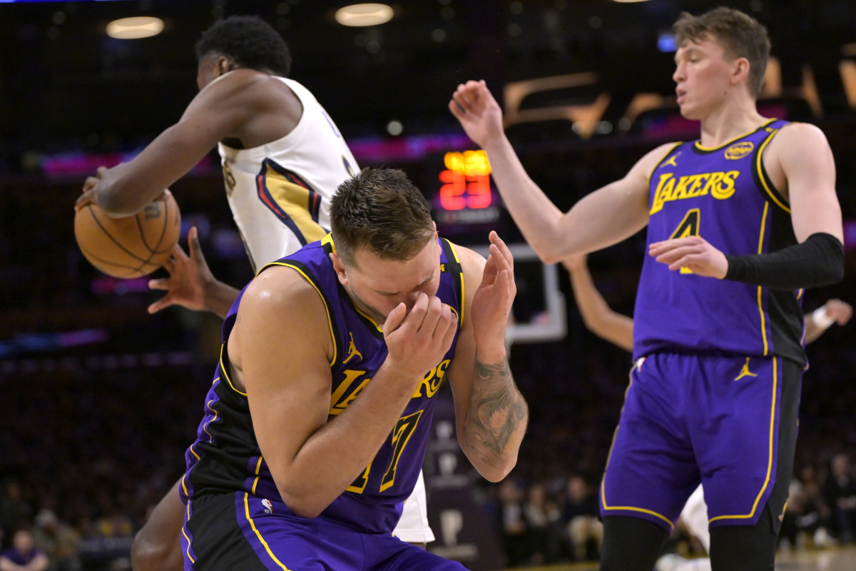 Slow-Mo Video of Luka Doncic Getting Elbowed in the Face Turns Heads