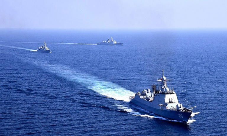 Pakistan navy ship ASLAT conducts counter-piracy patrols in Arabian sea