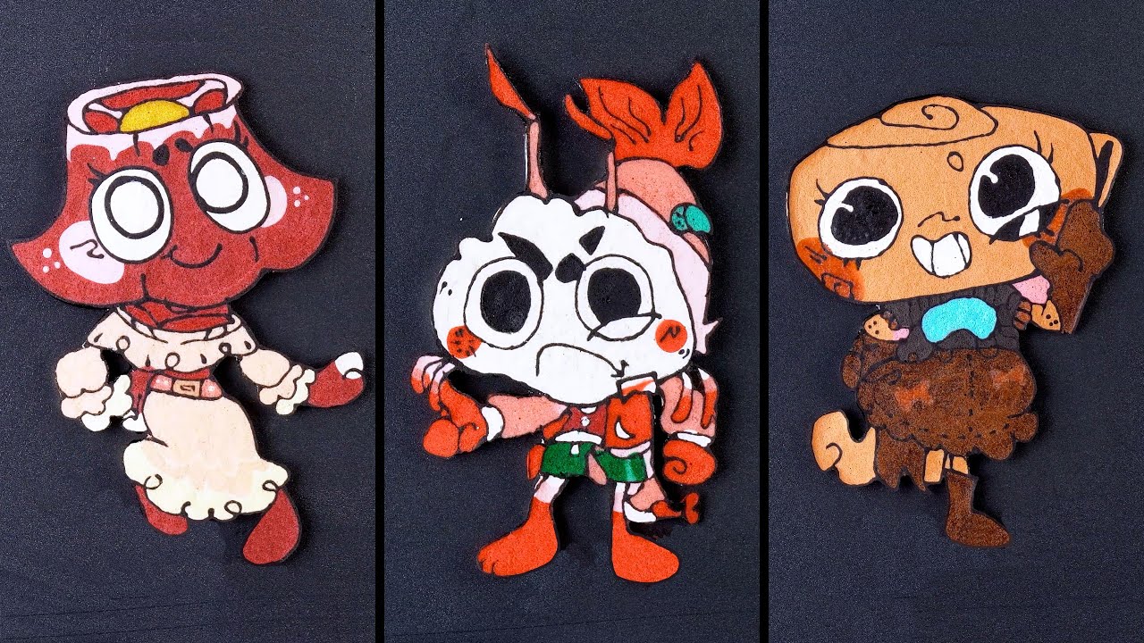 Let's Make Dandy's World Pancake Art – Shrimpo, Shelly, Brightney