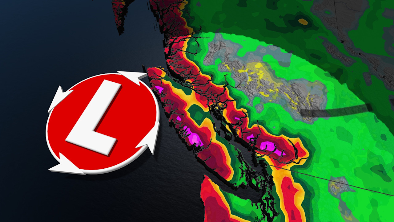 As much as 100 mm of rain could soak parts of B.C. as wet pattern returns