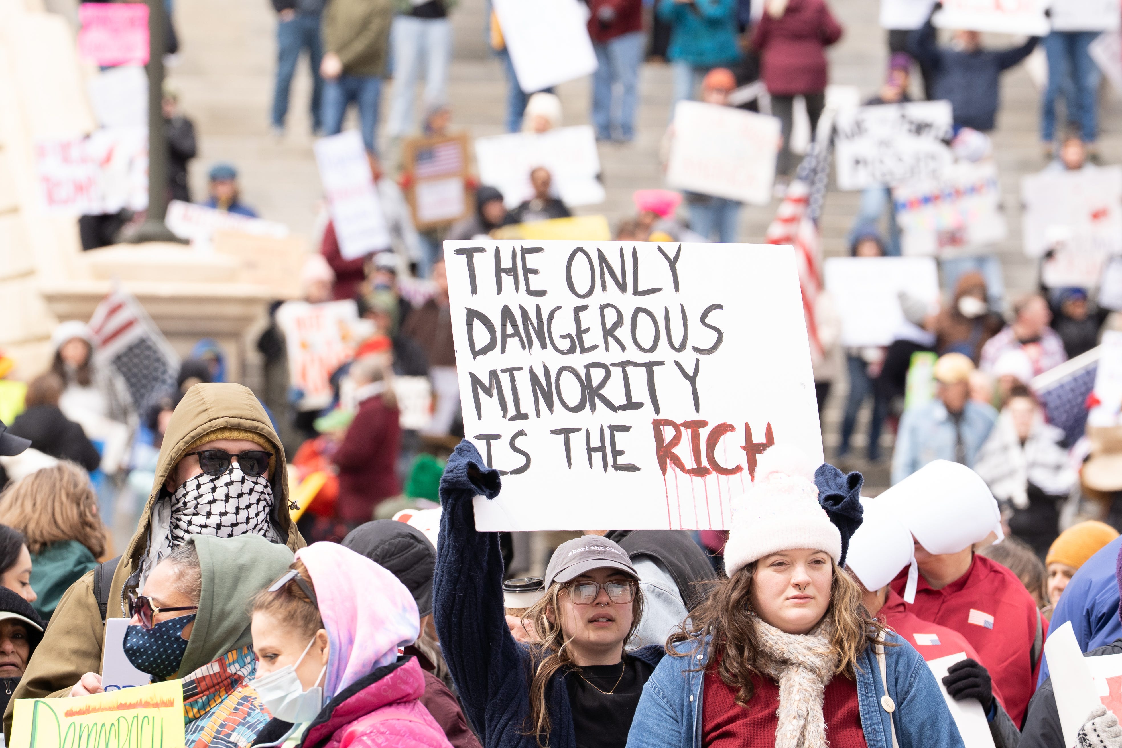 Thousands attend anti-Trump rally in Topeka, protesting executive overreach
