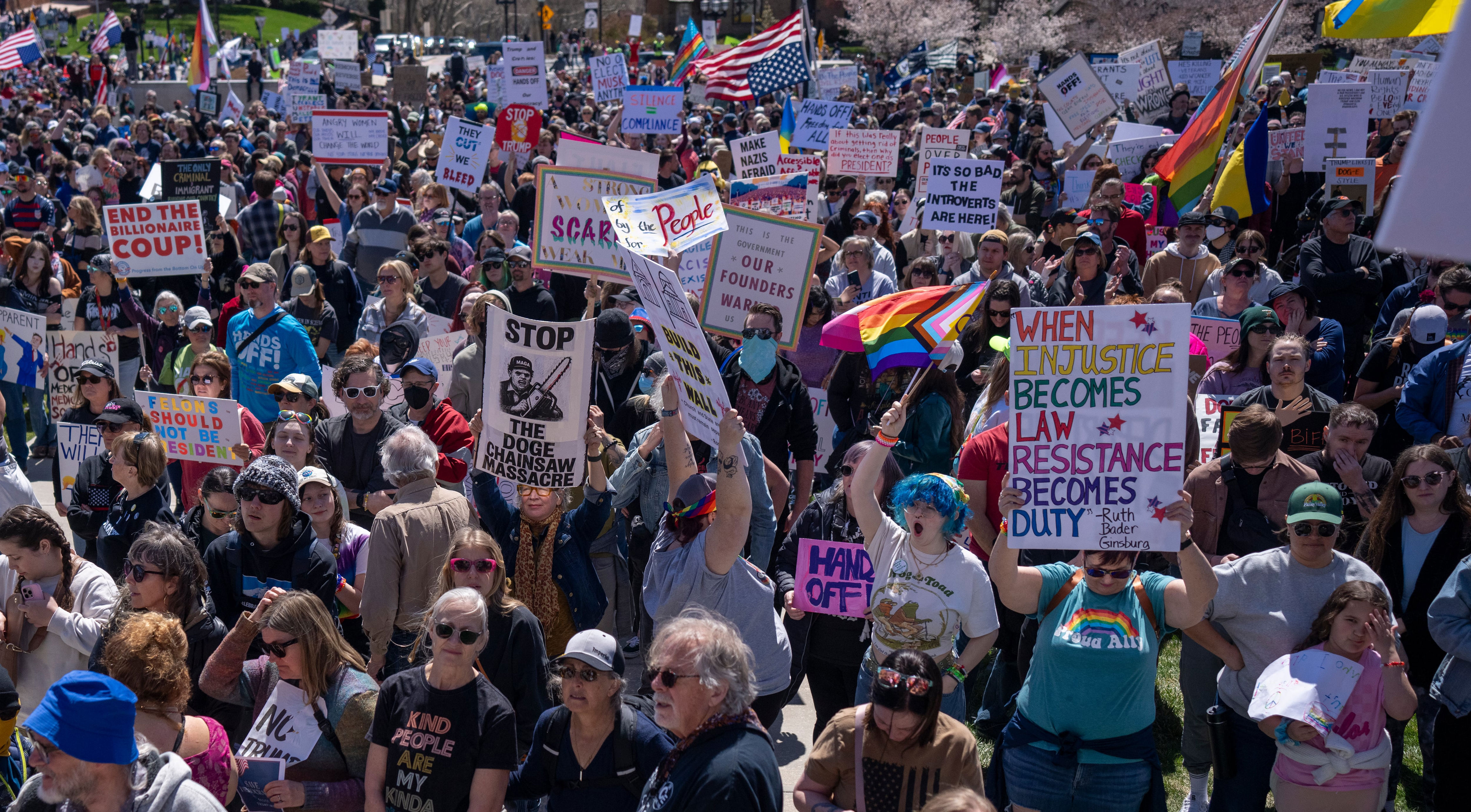 Utahns in Salt Lake City, St. George and more gather for ‘Hands Off ...