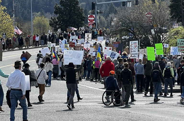 Photos: Hands Off! protests in Portland metro