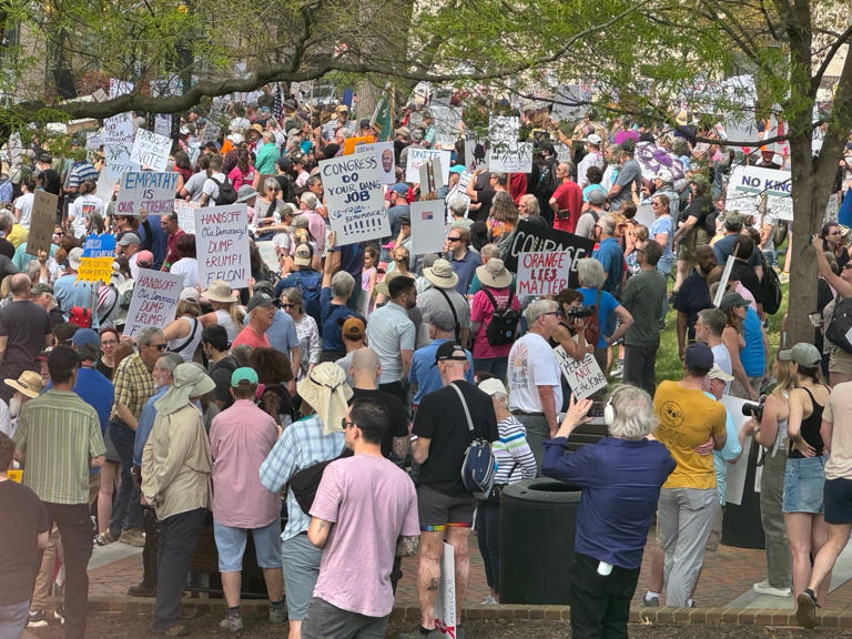 Thousands in Richmond march against Trump administration in ‘Hands Off ...