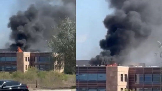 USAA building on fire, large plume of smoke in Phoenix | VIDEO