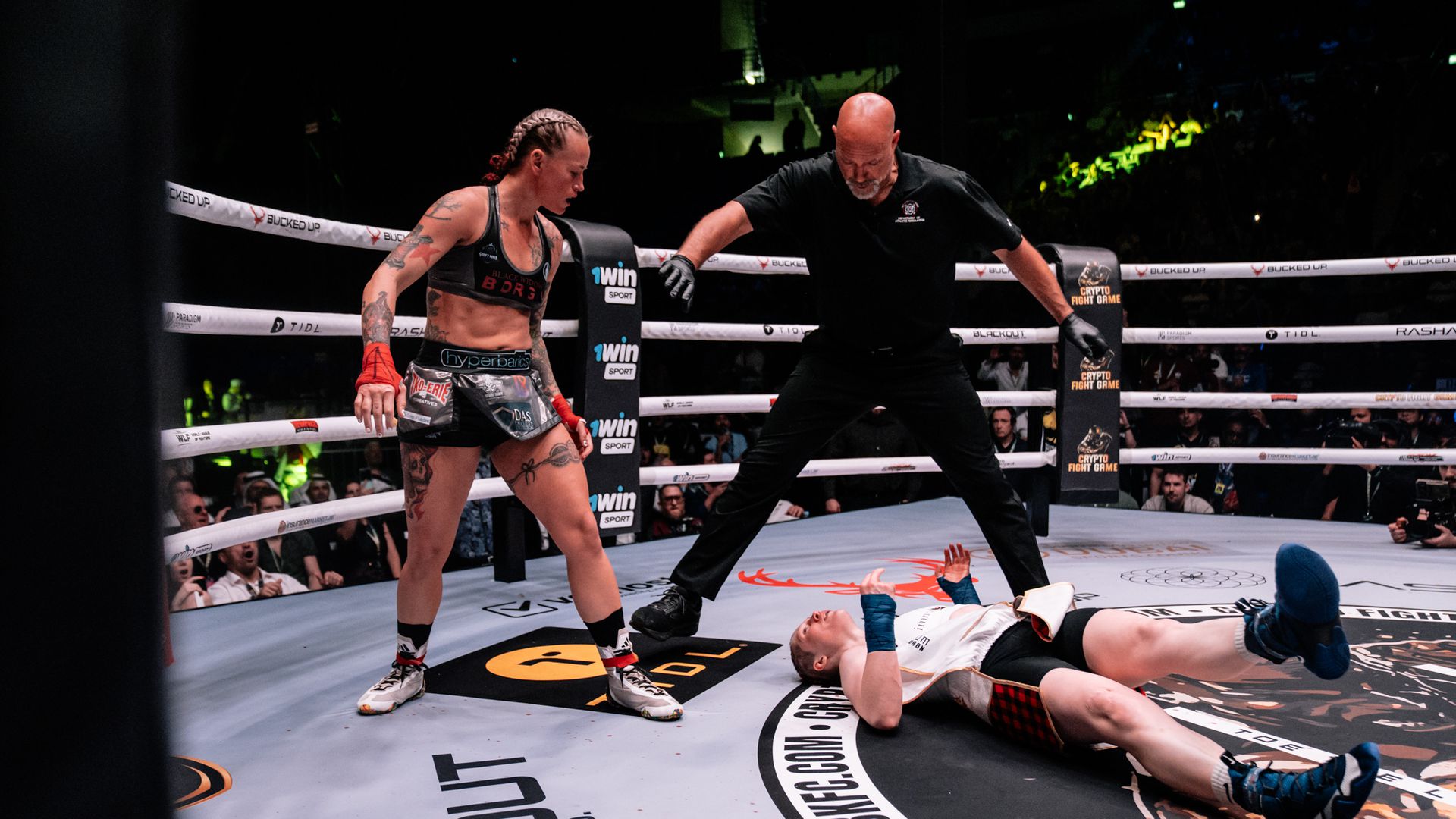 Watch Jessica Borga faceplant Hannah Rankin with devastating knockout to claim title at BKFC 72