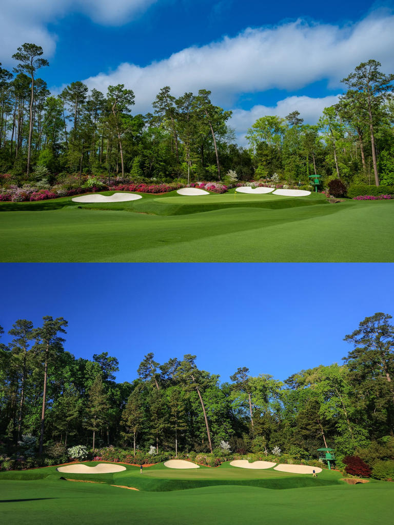 Before and after photos of Augusta National show how many trees were ...
