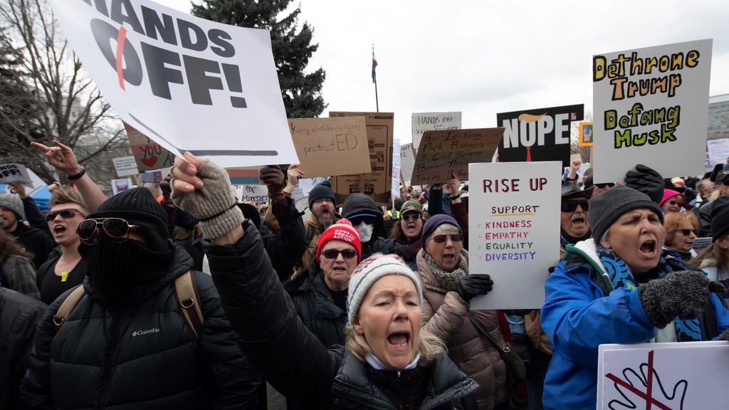 Thousands brave cold in Denver anti-Trump protest as part of nationwide ...