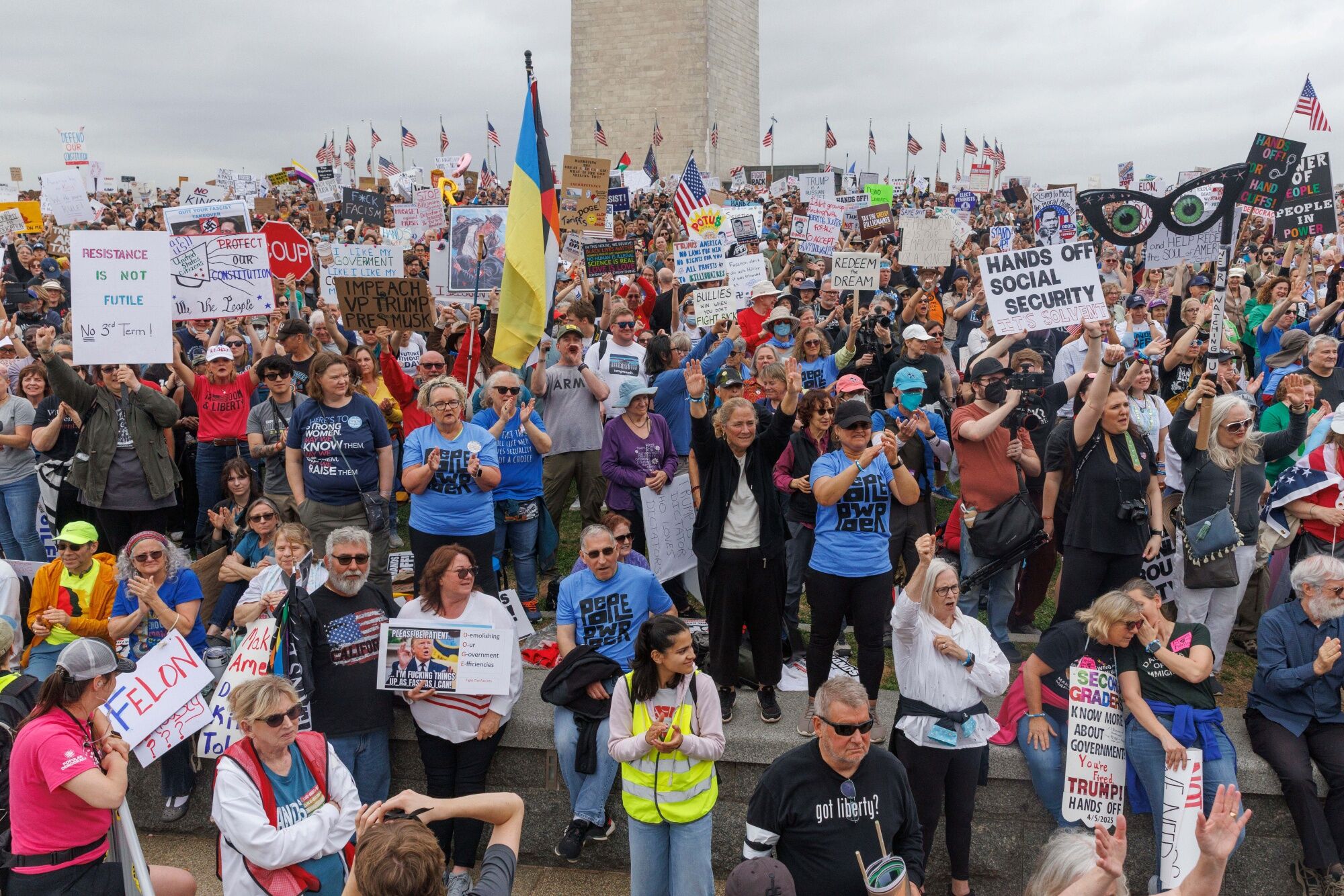Protesters Assail Trump, Musk in Rallies Around US