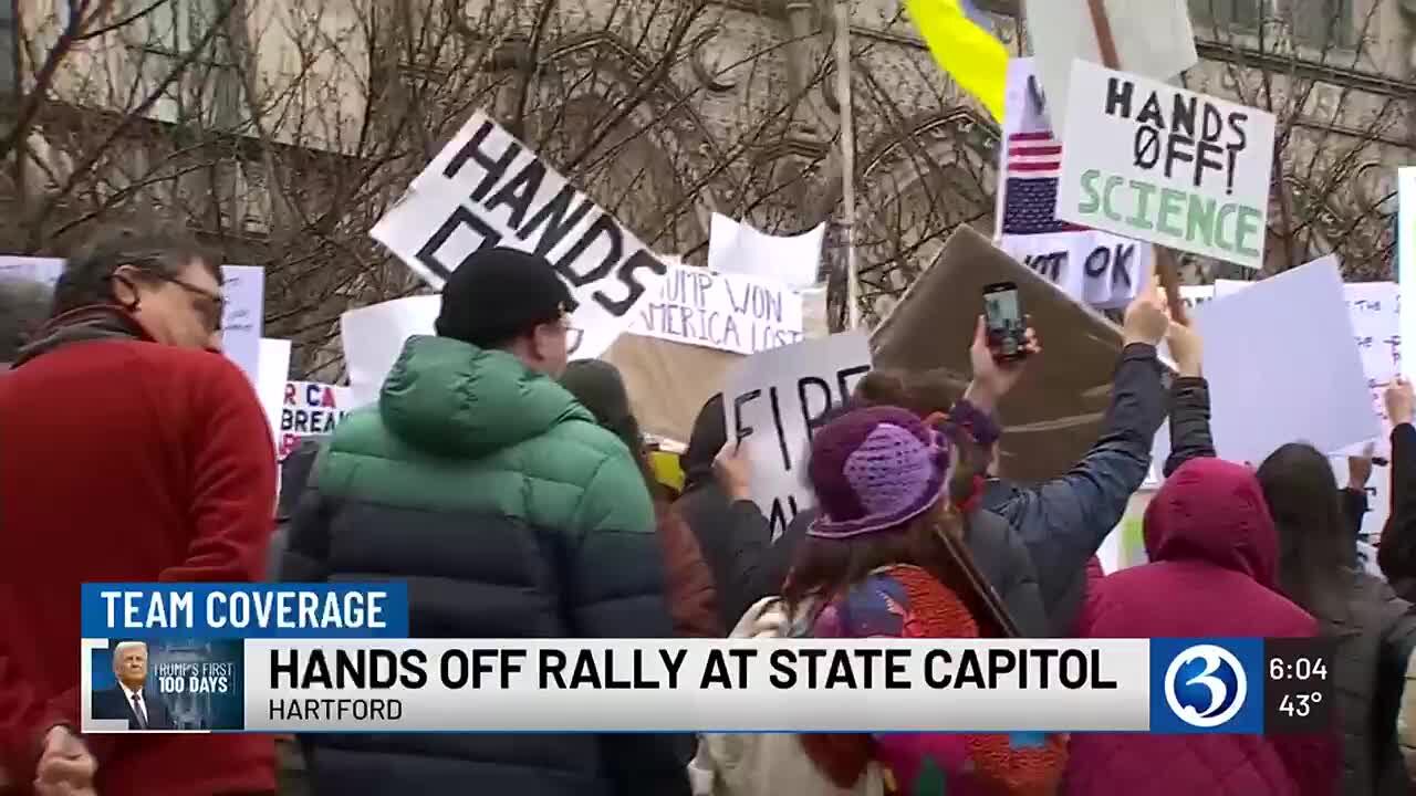 ‘Hands Off’ rallies across CT protest against Pres. Trump and Musk