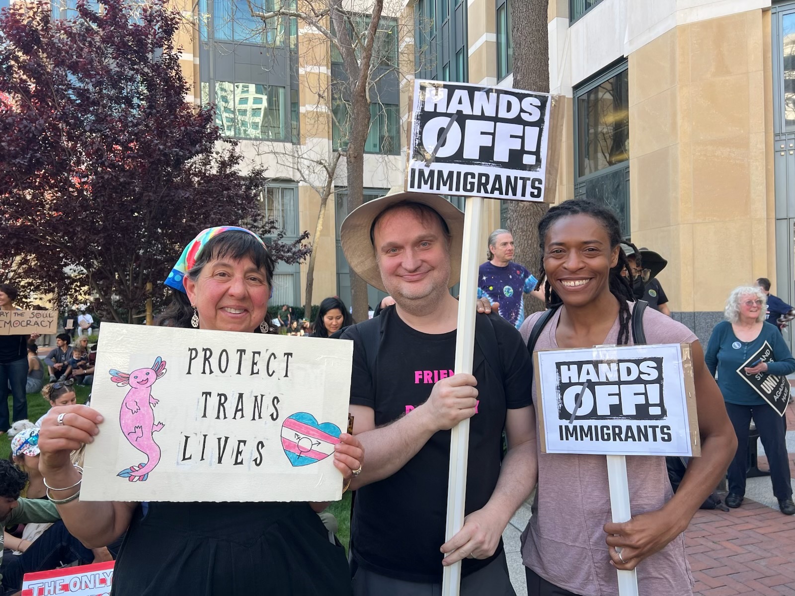 ‘Hands Off!’ protest in Oakland denounces Trump, Musk's power grab