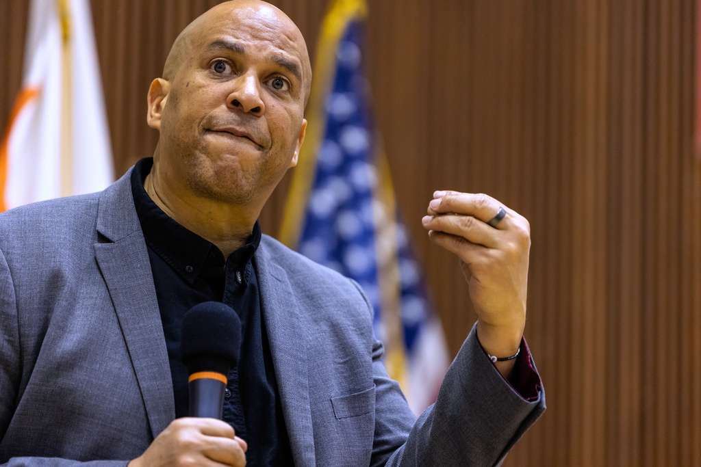 'This has got to be a moment in America,' Cory Booker tells 1st town ...