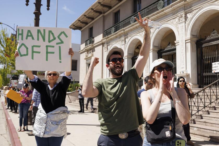Anti-Trump, Musk protests kick off in L.A. and around the nation