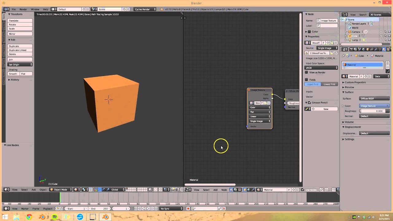 Blender Tip: How to add an image texture in cycles