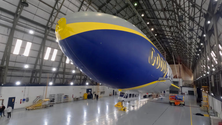 Goodyear Blimp gets vintage makeover in honor of its 100th anniversary