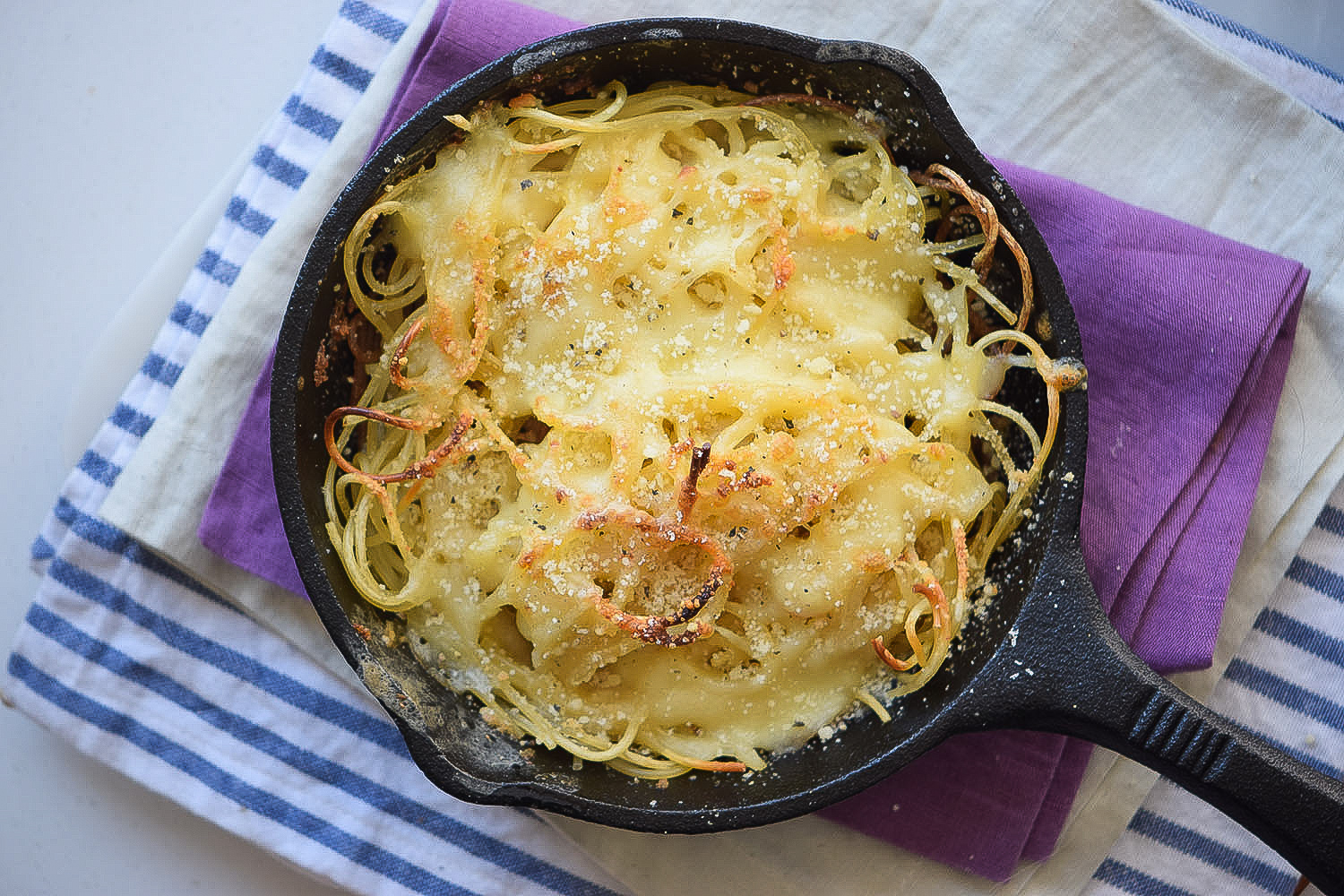 Skillet Baked Spaghetti with Ricotta