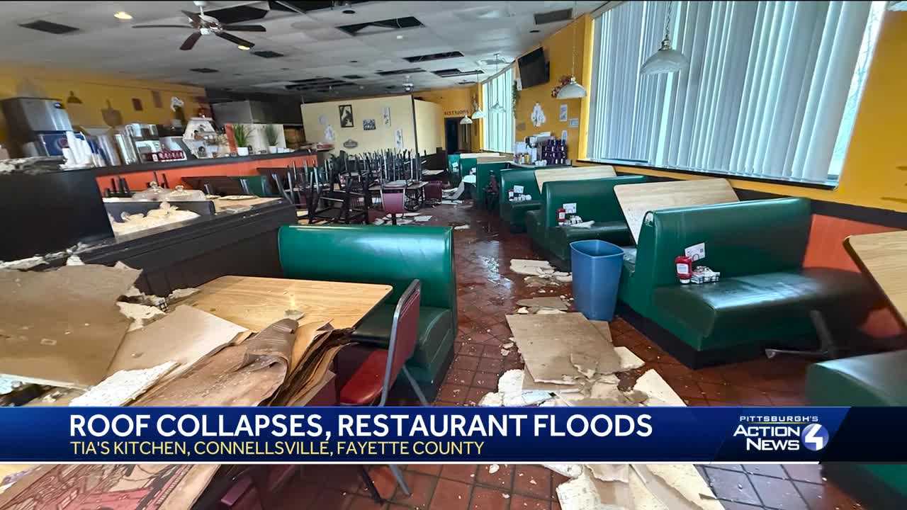 Fayette County restaurant temporarily closed after roof collapse, flooding